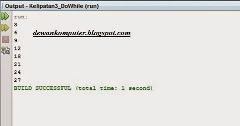 Cara Menampilkan Bilangan Kelipatan 3 dari 3-30 tanpa Kelipatan 5 dengan Do While pada Java ...
