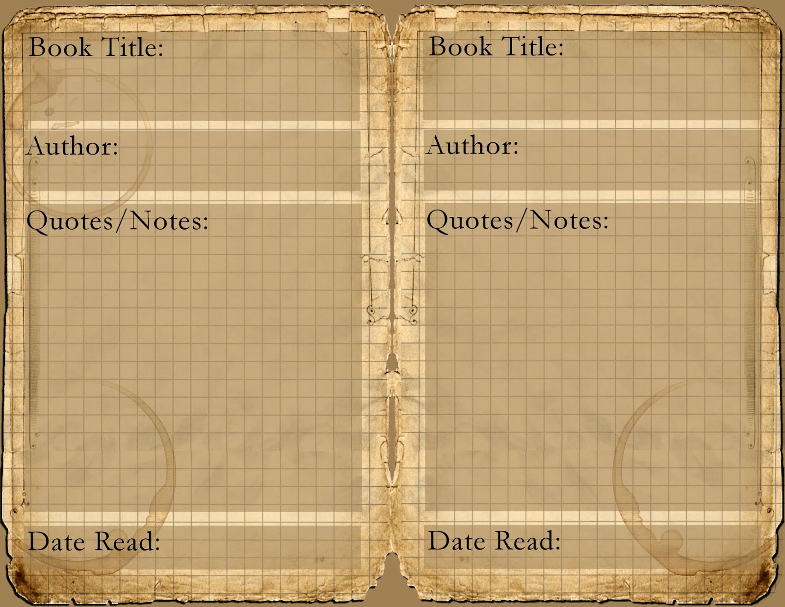 Create with TLC: Books Read Printable Journal Page....