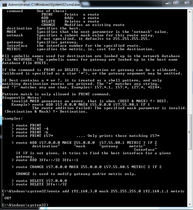 MENGUBAH ROUTING TABLE PADA WINDOWS | security and game