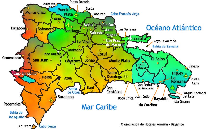 MAPA REPUBLICA DOMINICANA