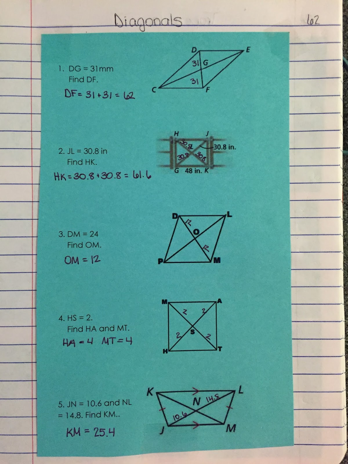 misscalcul8: Properties of Diagonals