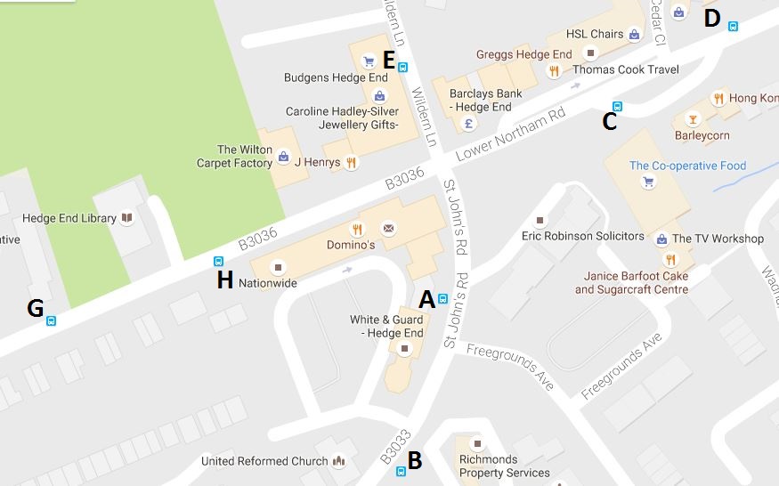 Southampton Bus Update: Major stops: live departures