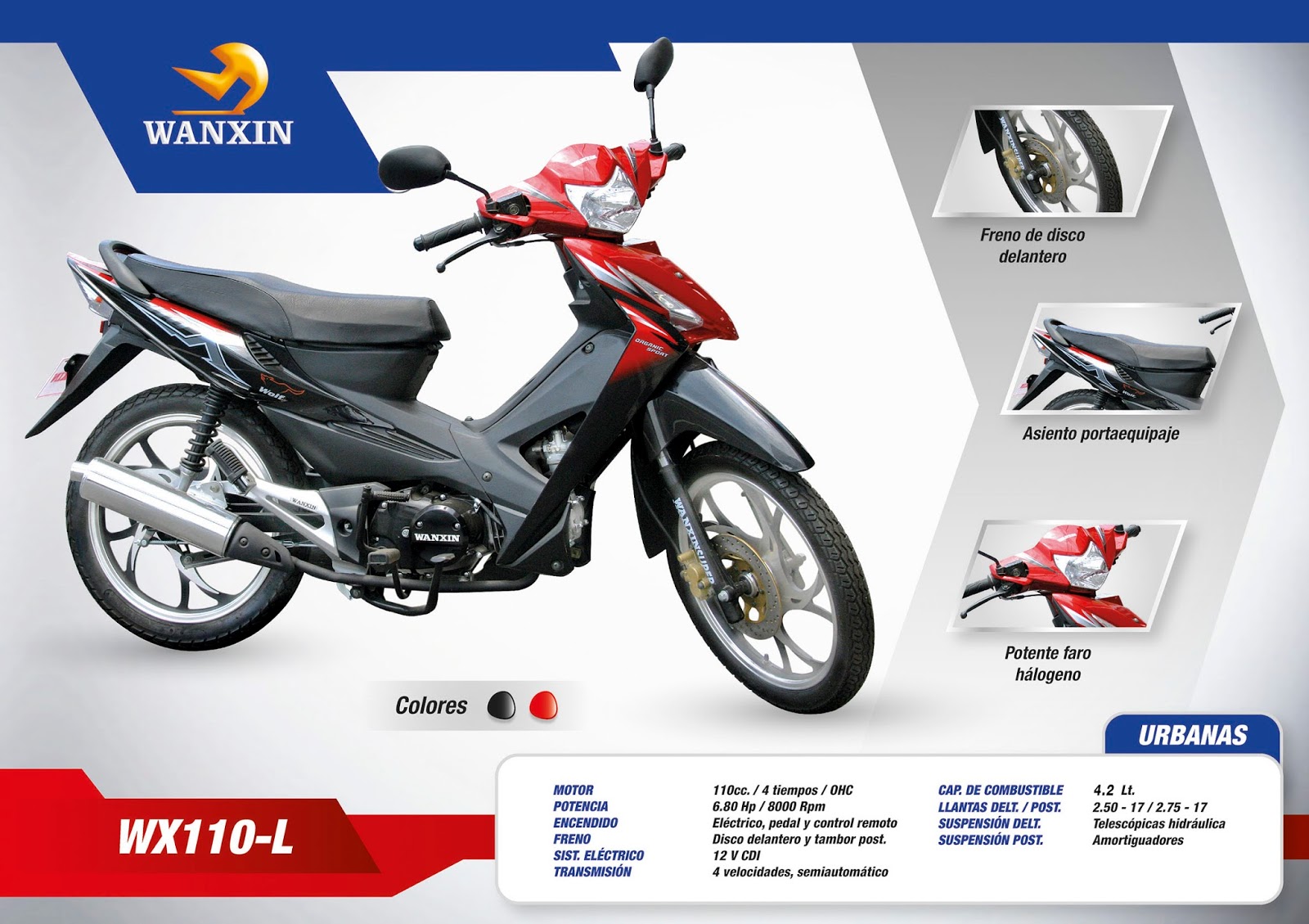 MOTOS WANXIN: Catálogo de motos