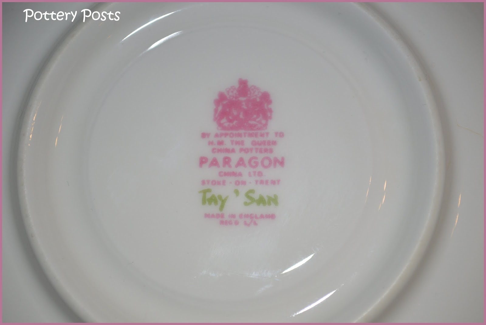 Pottery Posts: Paragon China