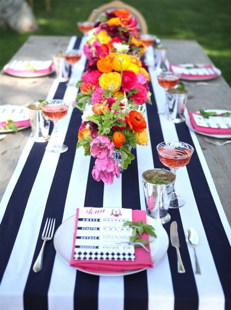 belle maison: Tabletop Inspiration: Dramatic Table Runners