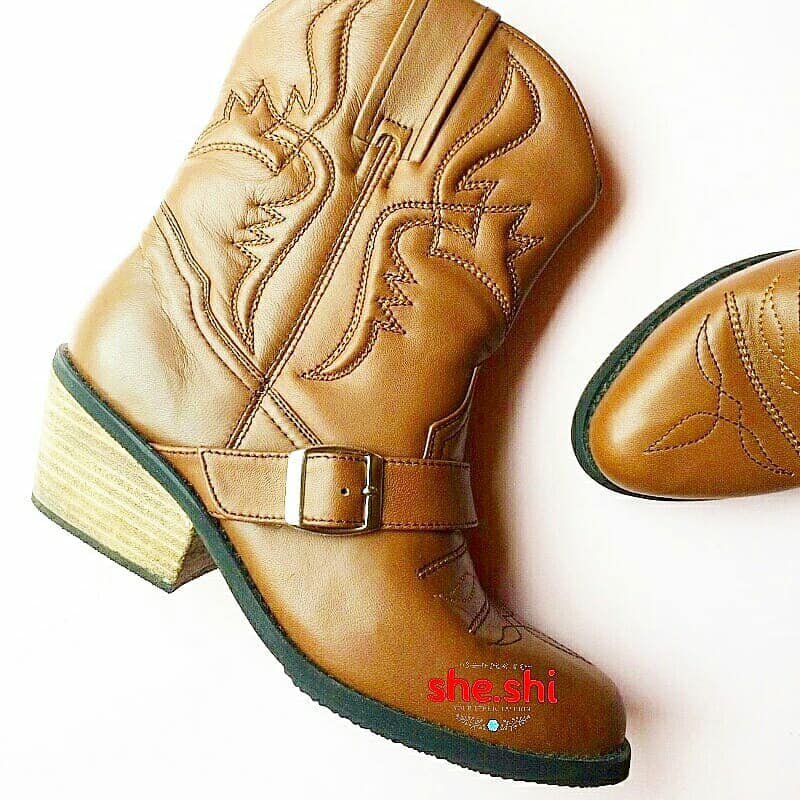 SEPATU BOOT COWBOY MOTIF