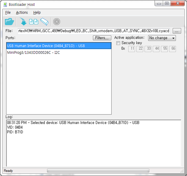 TRY의 MCU 세상: [PSOC] PSOC5 1분만에 USB 부트로더블 APP 만들기.