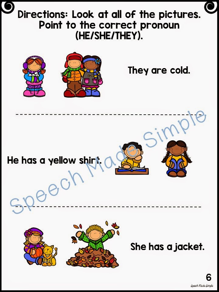 Speech Made Simple: Interactive Book of Pronouns!