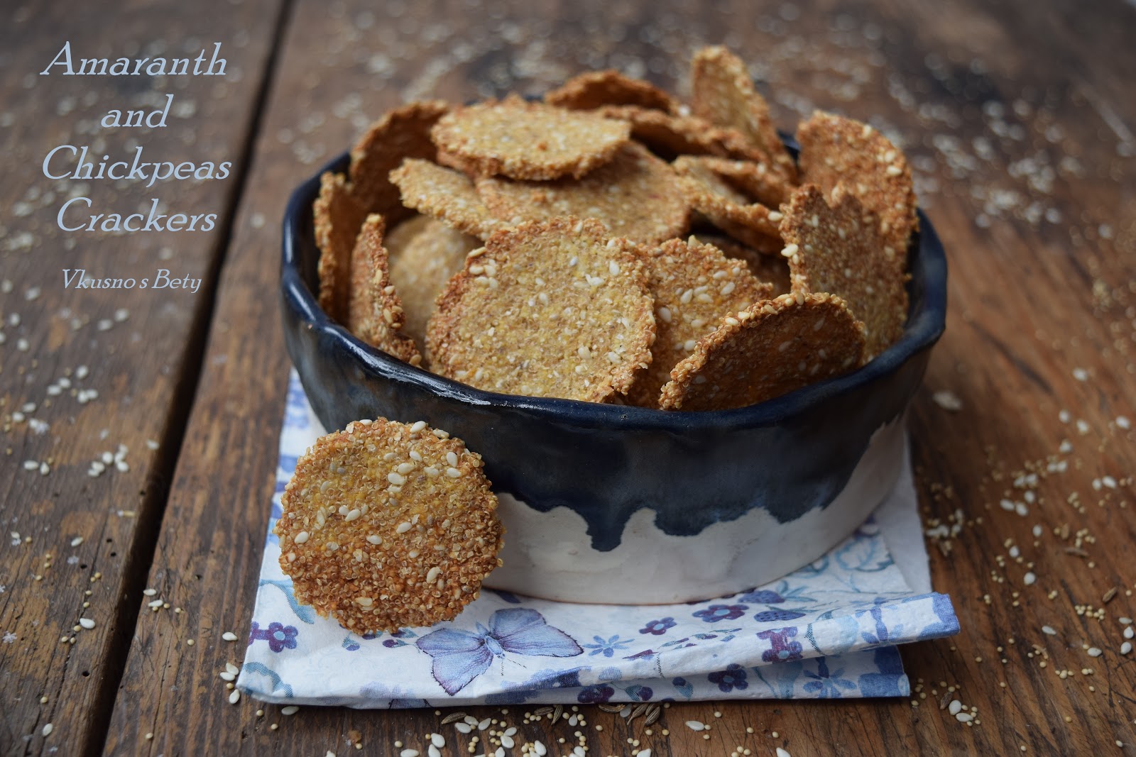 Крекери от амарант и нахут - Amaranth and Chickpeas Crackers