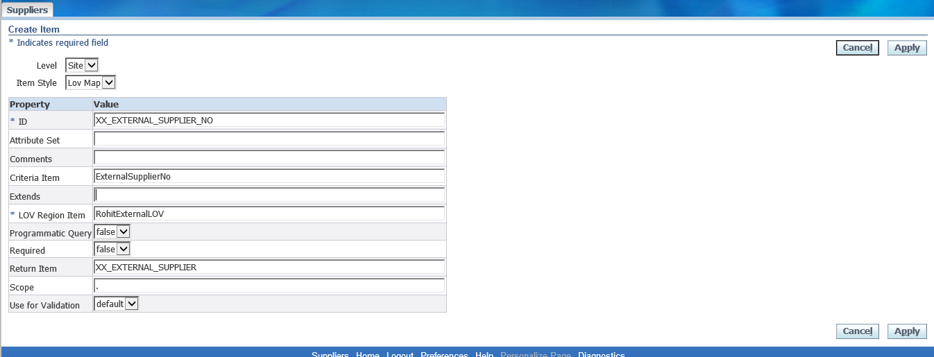 Oracle Application's Blog: Create lov using oaf personalization