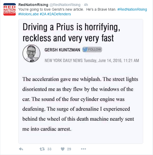 Diogenes' Middle Finger: Gersh Takes a Spin in a Prius