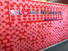 Library Displays: I love reading because ...