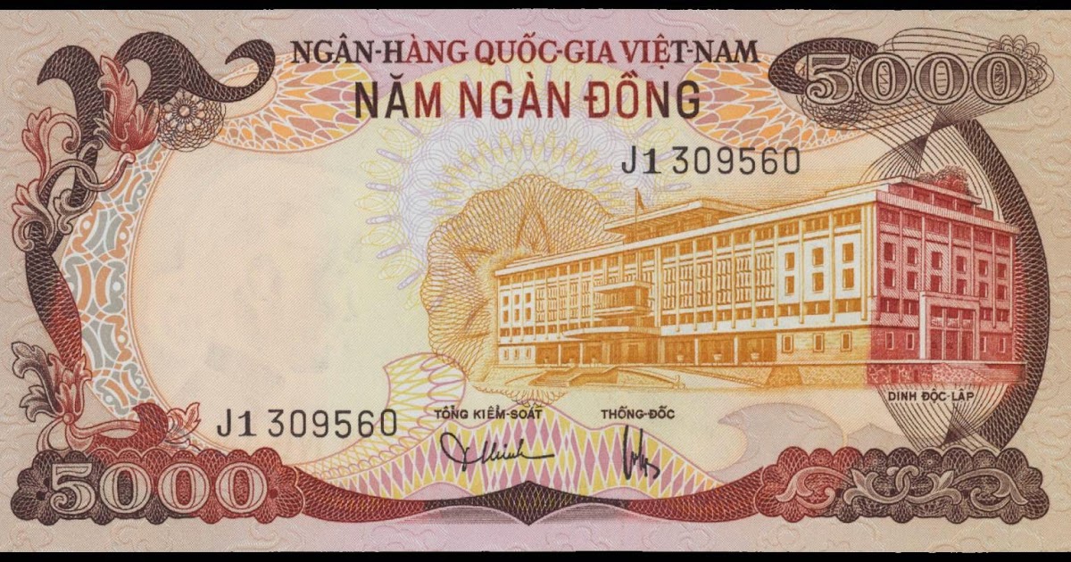 South Vietnam 5000 Dong banknote 1975 Leopard|World Banknotes & Coins ...