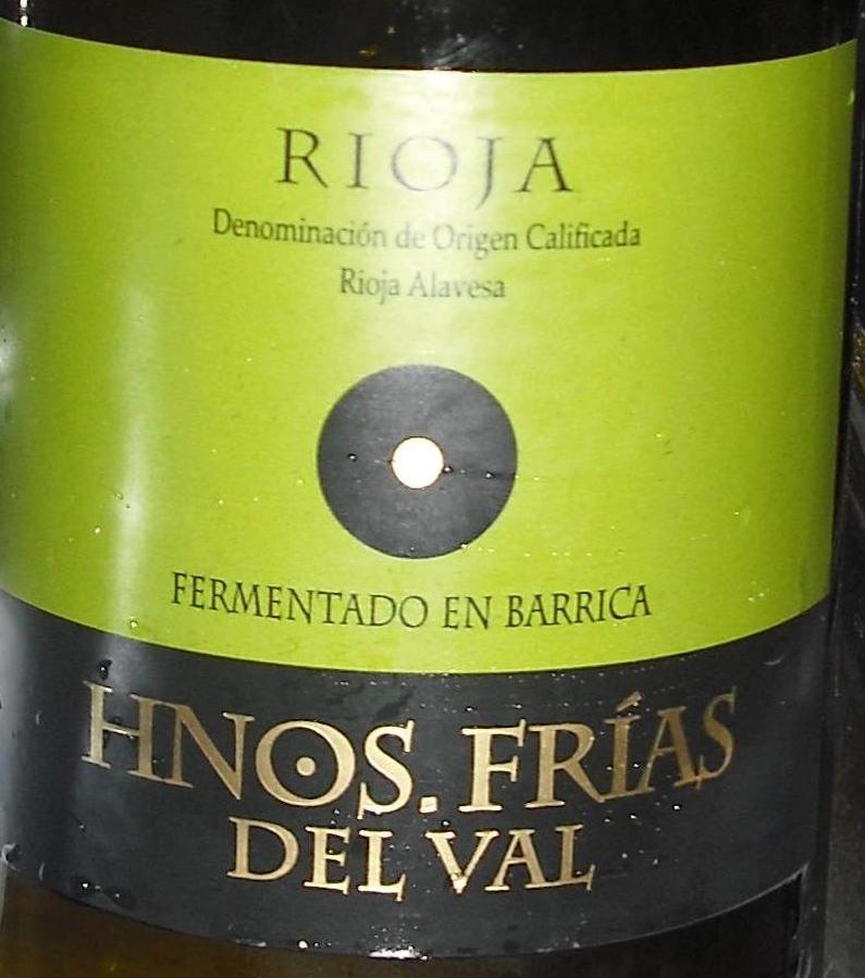 Blanco 2009 Fermentado en Barrica, de Bodegas Hnos Frías del Val.