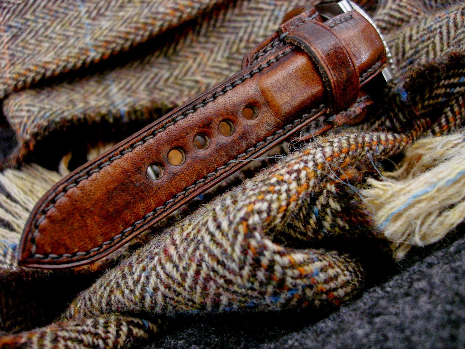 Antique French Oak bund strap for Rolex Sub