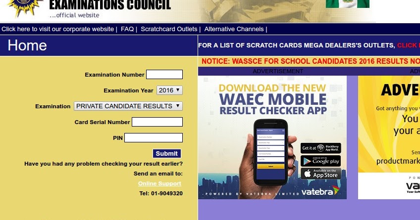 www.waecdirect.org WAEC RESULT CHECKER ONLINE! 2017/2018 WAEC DIRECT ...