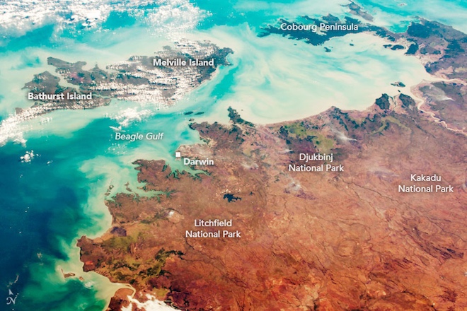 Unexpected North Australia in the photo with the ISS