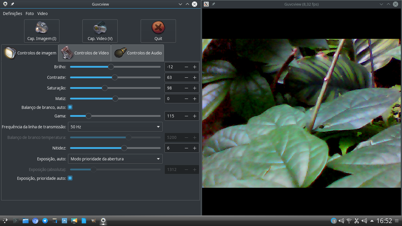 Guvcview para a sua webcam no GNU/Linux