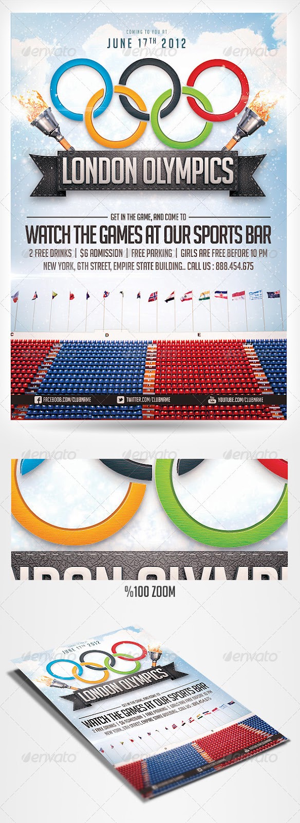 Get Honey Free templates 4 u: GraphicRiver - 2012 Olympics sports flyer