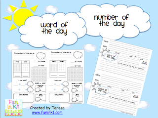 Classroom Freebies Too: Number and Word of the Day