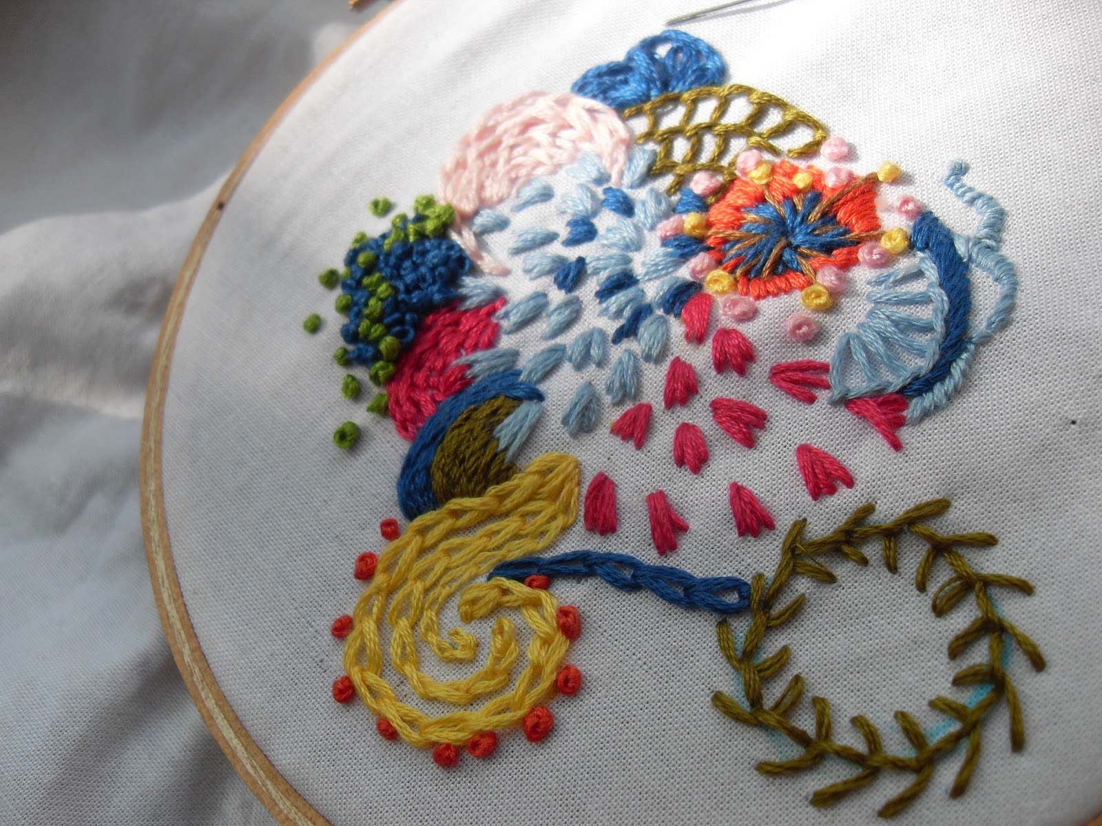 Follow the White Bunny: New addition to Embroidery Wall & more Organic ...