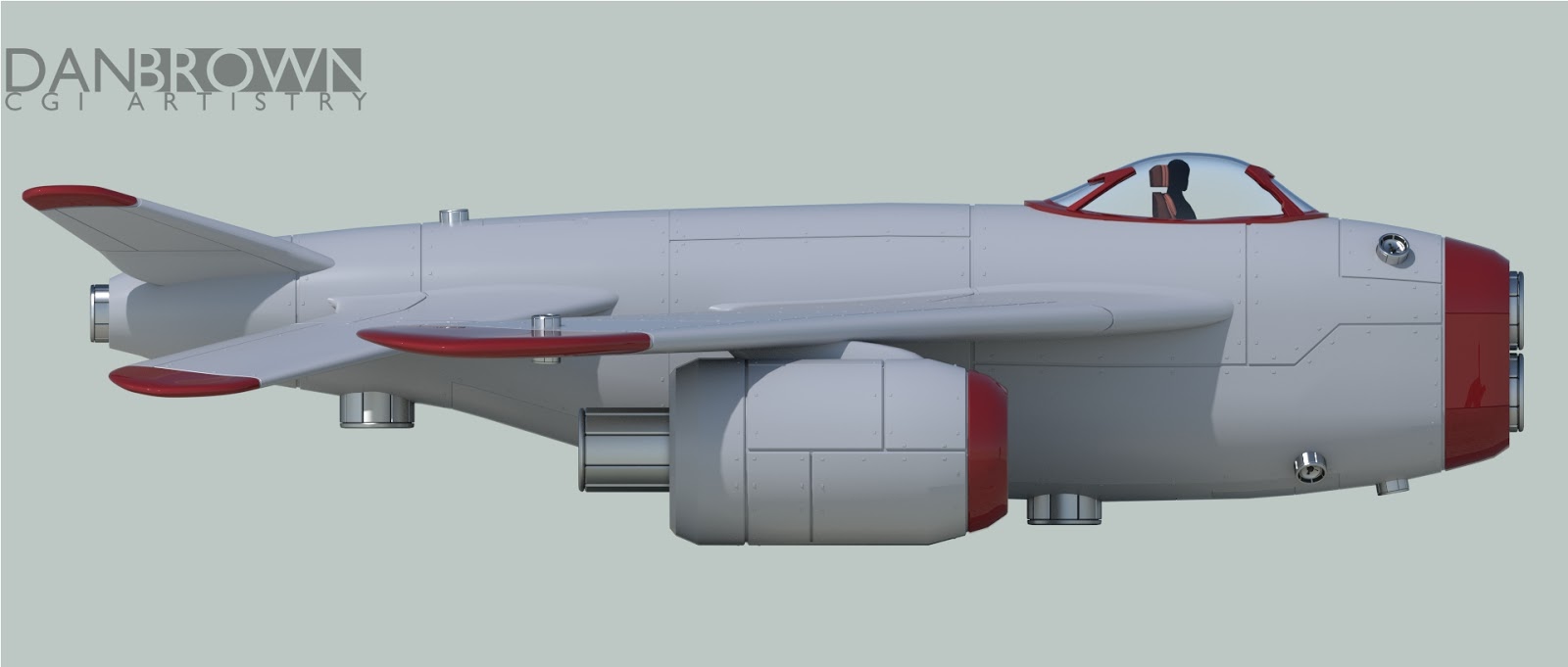 Dan Brown CGI | Sci-fi Art: Retro Space Fighter