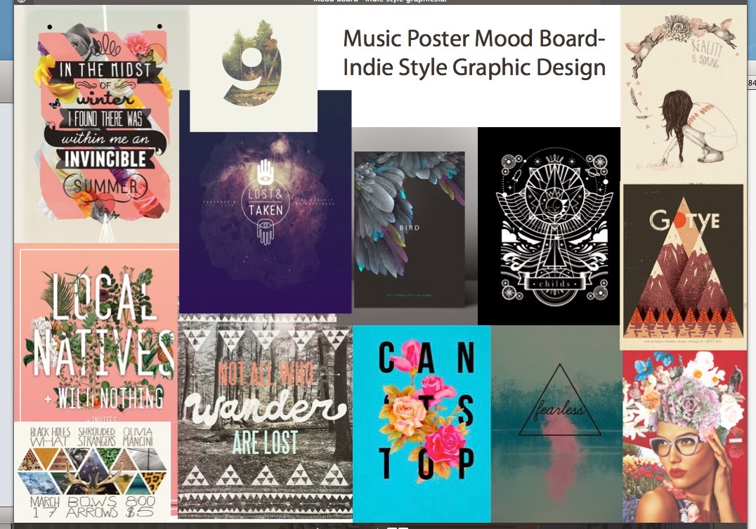 Lauren Henneberry Unit 4: Mood Boards- Indie Music Festival Poster