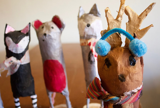 Purple Twig: Paper Maché Animals