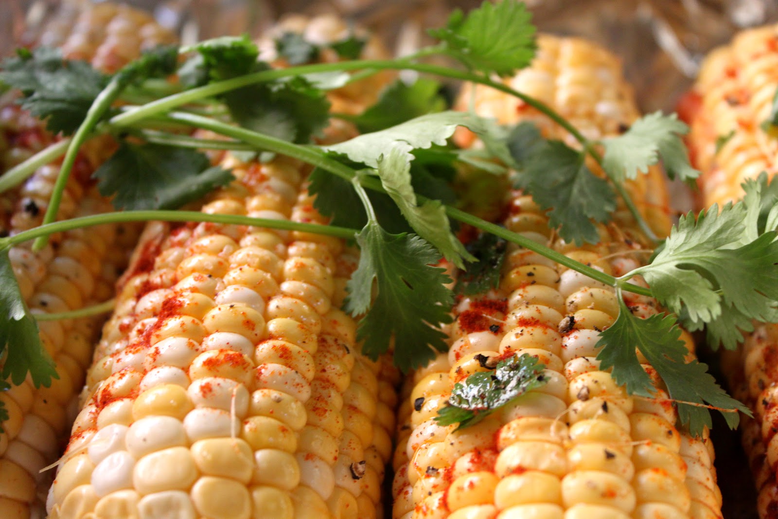 Domestic Divas Blog: Spicy Cilantro Corn on the Cob