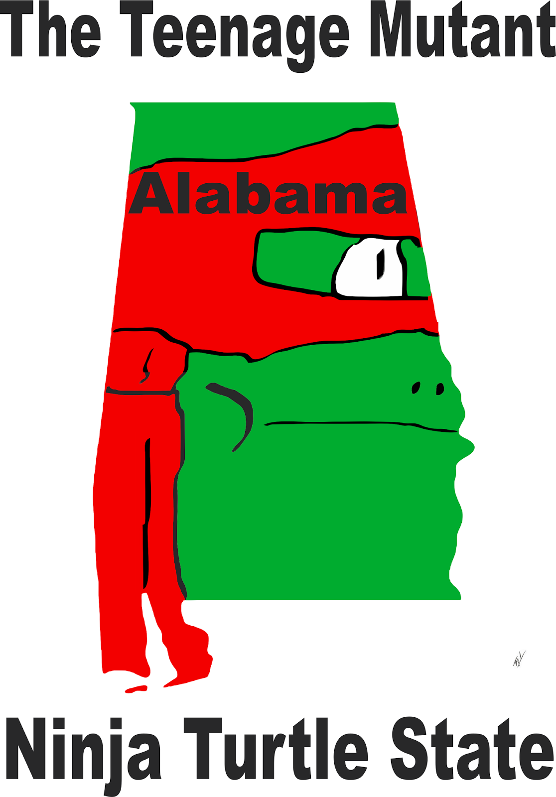 Funny maps: A funny map of Alabama