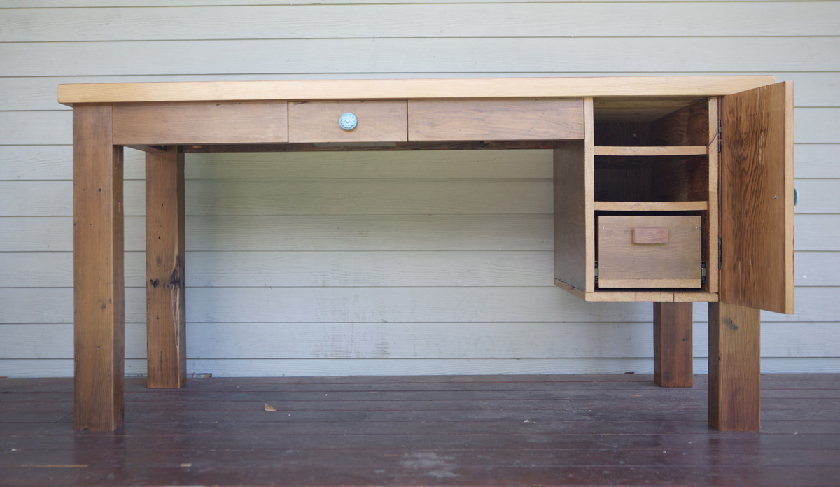 Arbor Exchange | Reclaimed Wood Furniture: Patchwork Desk with Drawer ...