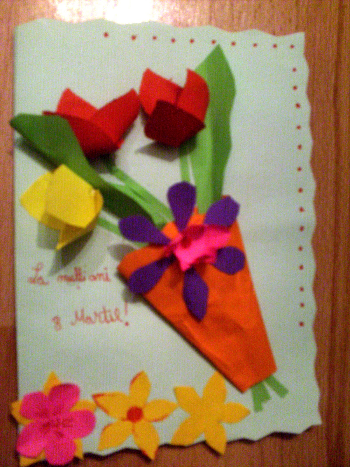 MODELE de FELICITARI pentru 8 Martie lucrate manual :: Fise de lucru ...