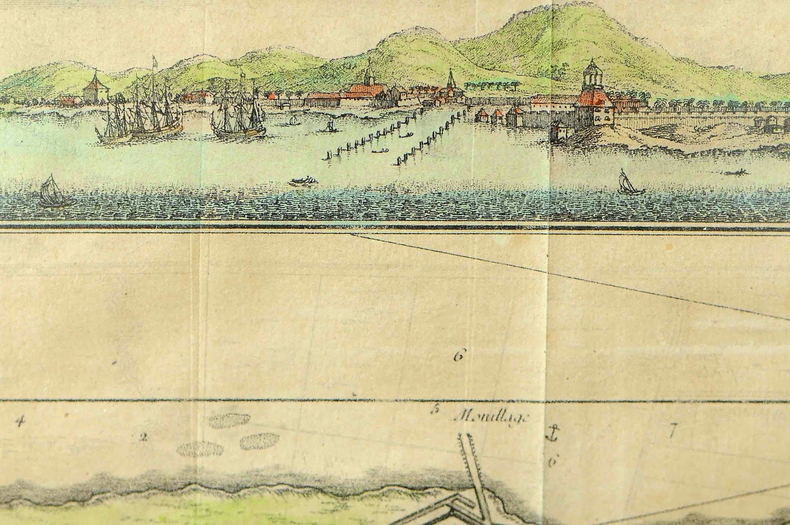 Old Vintage Gallery: Antique Batavia Map Circa 1750