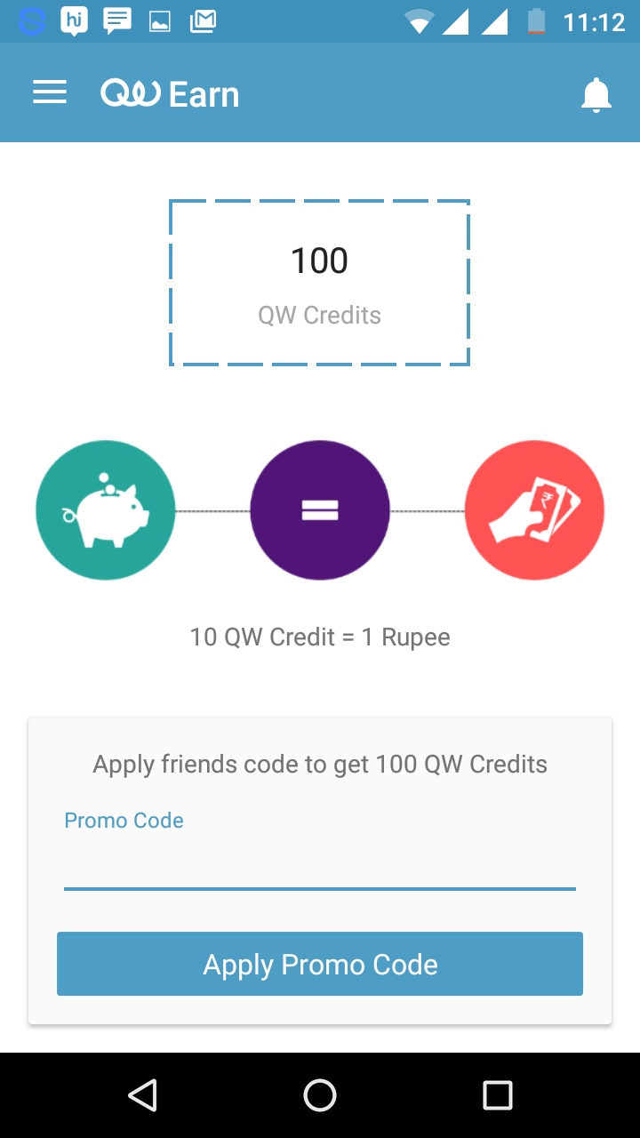 Working latest tricks: Quickwallet Earn rs10 sign up+refer and earn