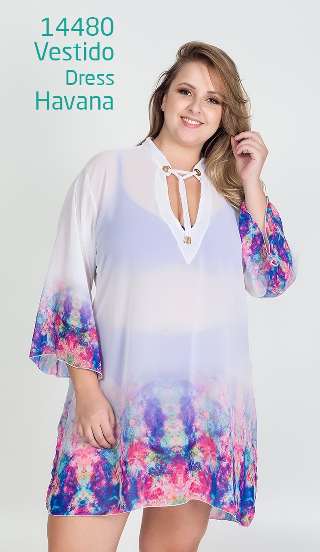 Moda Praia : Saídas de Praia Acqua Rosa Plus Size.