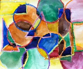 The Art Room: Organic and Geometric Overlapping Shapes