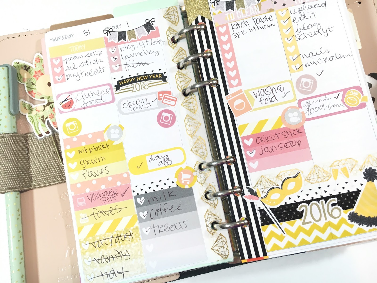 five sixteenths blog: Three Ways to Use Icon Stickers in your Planner