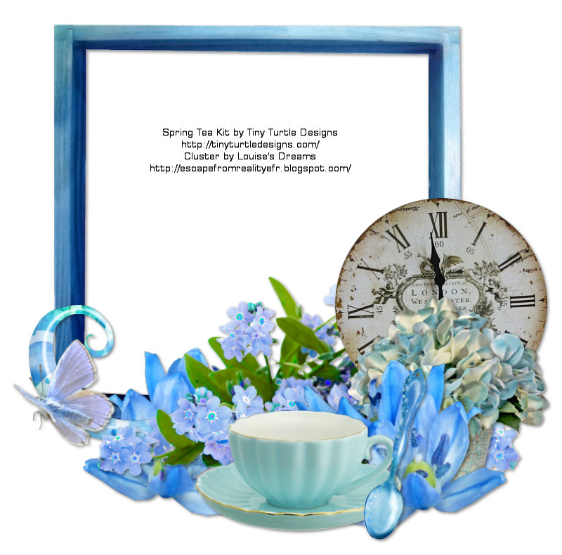 Escape From Reality Blog: FTU Cluster Frames "Spring Tea"