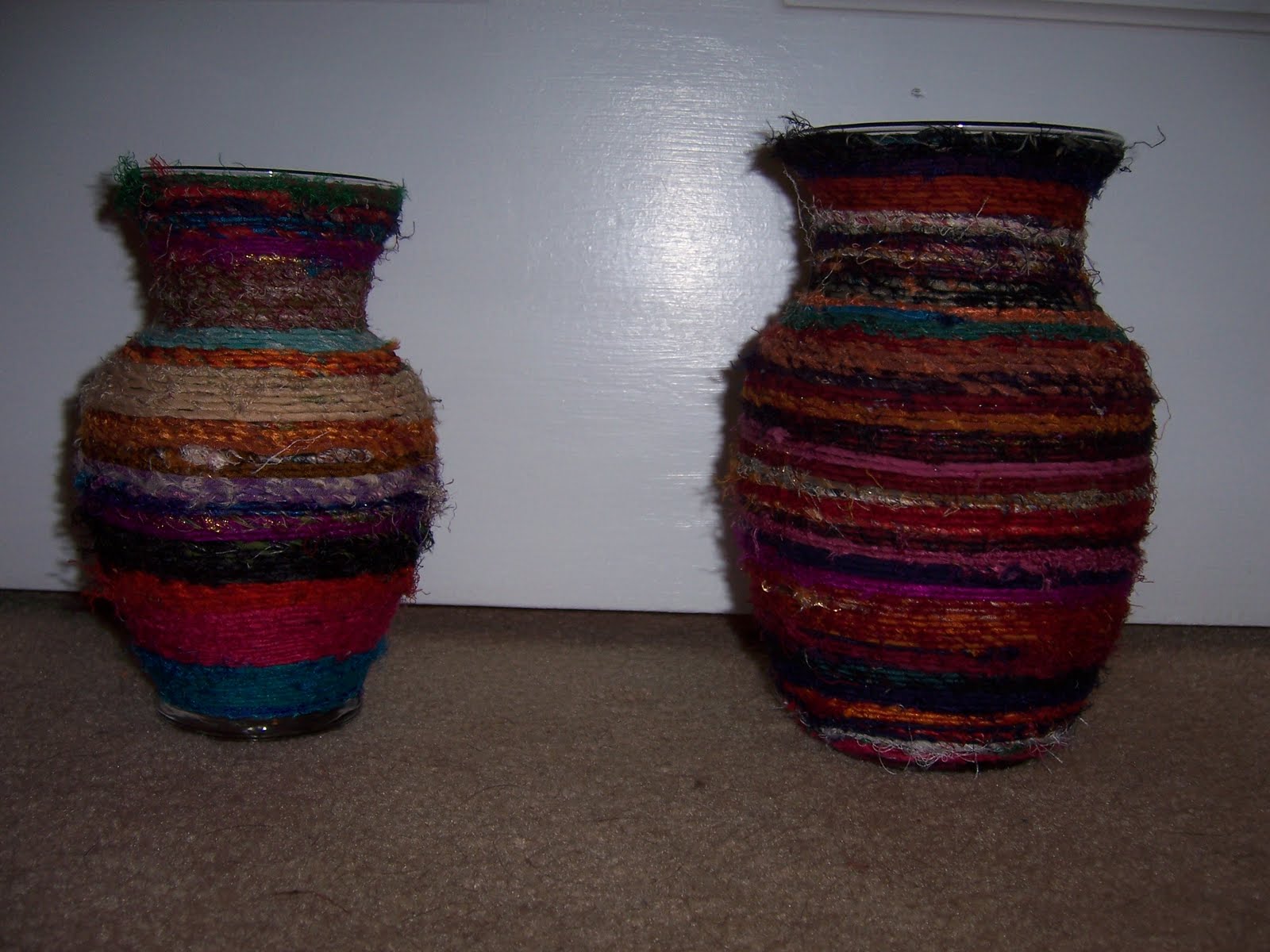 Lord Ozwald's Curious Goods: Recycled Sari Yarn Vases