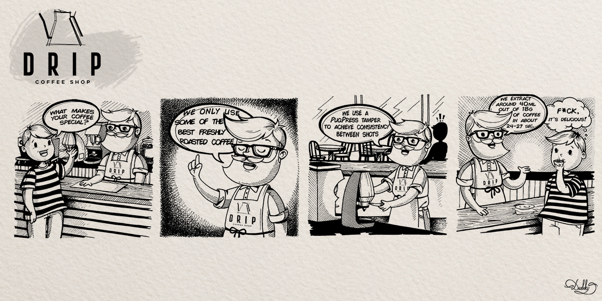 drip coffee - logo and graphics