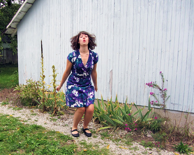 Errant Pear: Finished wrap dress - New Look 6674