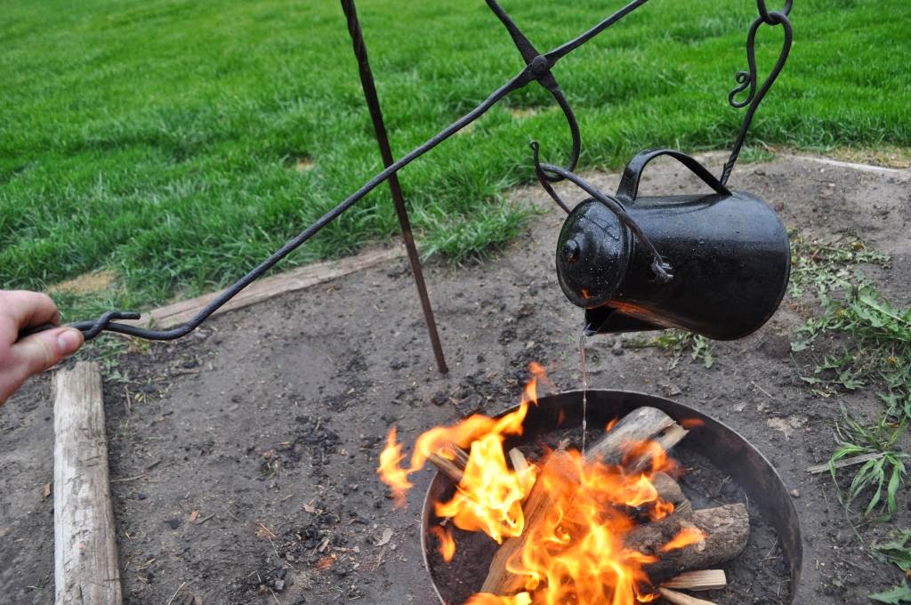 Skab Leatherworks: Hand Forged Coffee Pot Tipper / Pourer