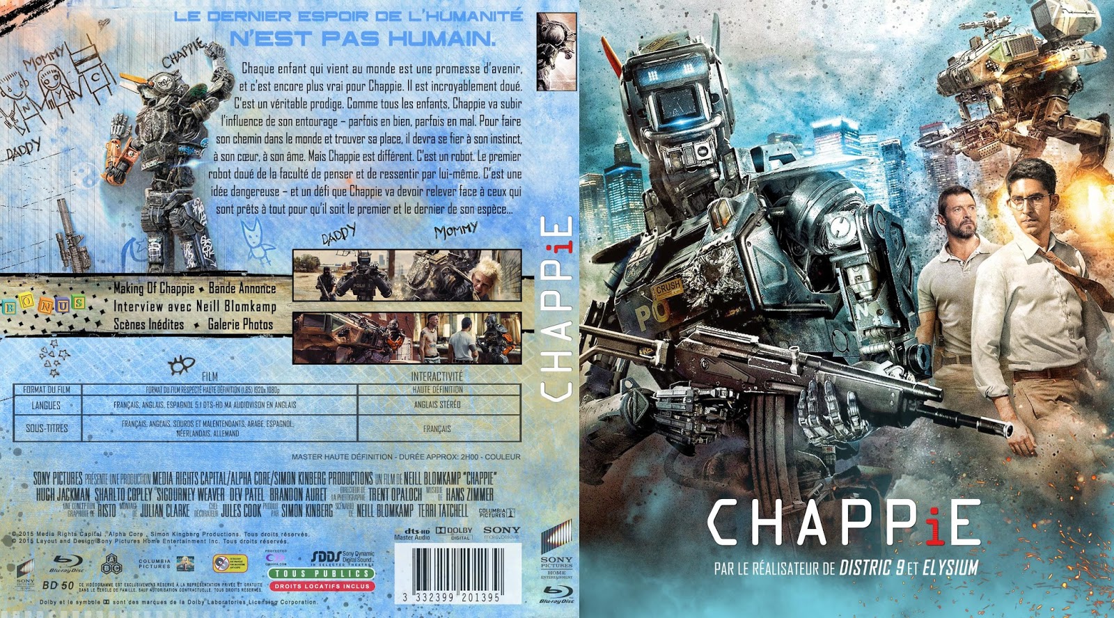BLU-RAY JAQUETTES BLU-RAY: Chappie