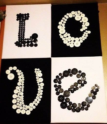 Aprende cómo hacer cuadros decorativos con botones de colores ...