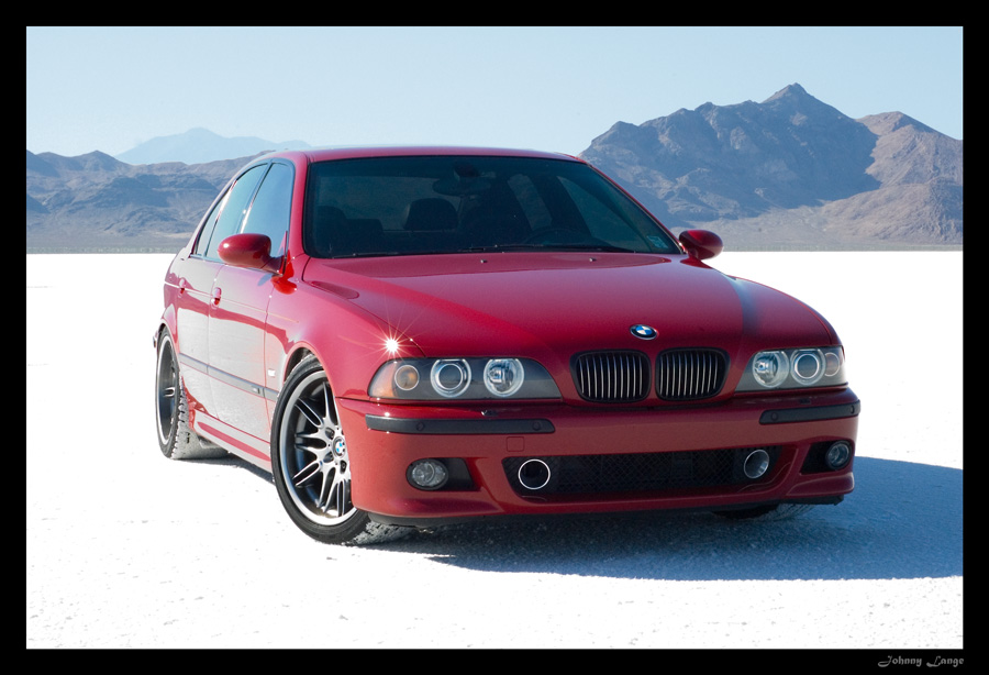 BMW M5: Imola Red E39 M5 at the Bonneville Salt Flats
