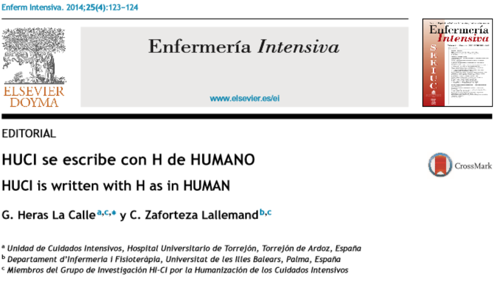 PROYECTO HU-CI: HUMANIZANDO LOS CUIDADOS INTENSIVOS: HUCI se escribe ...