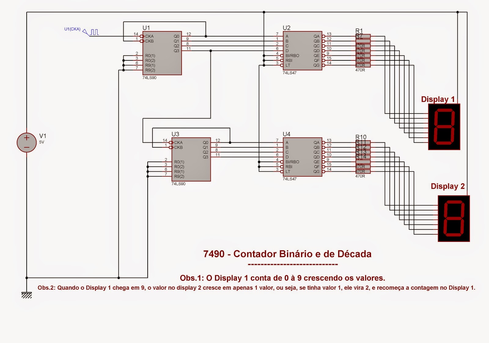 Contador Binário e de Década - 7490 - Electric Concept