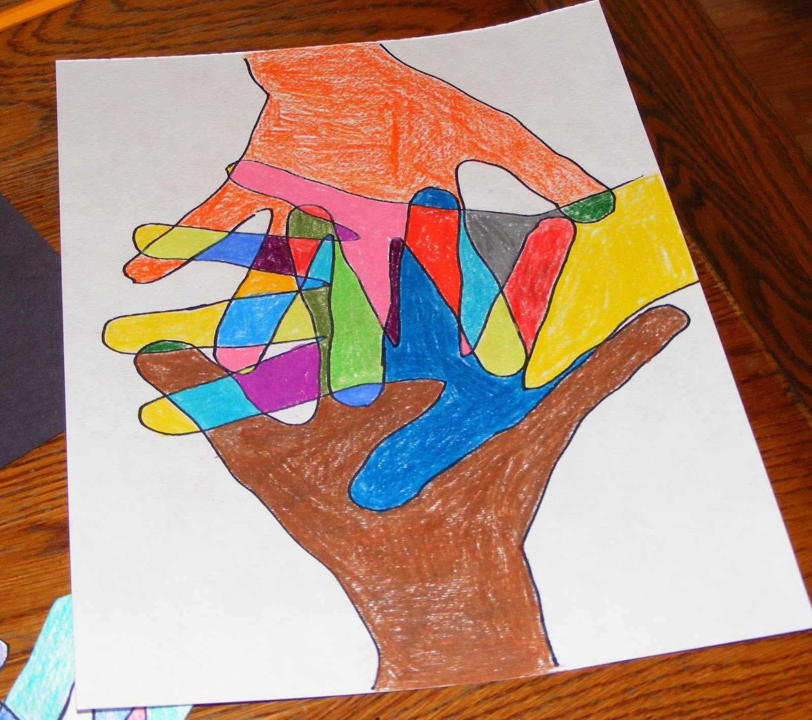 Ten kids and a Dog: Sister Anne's Hands and Cubism art