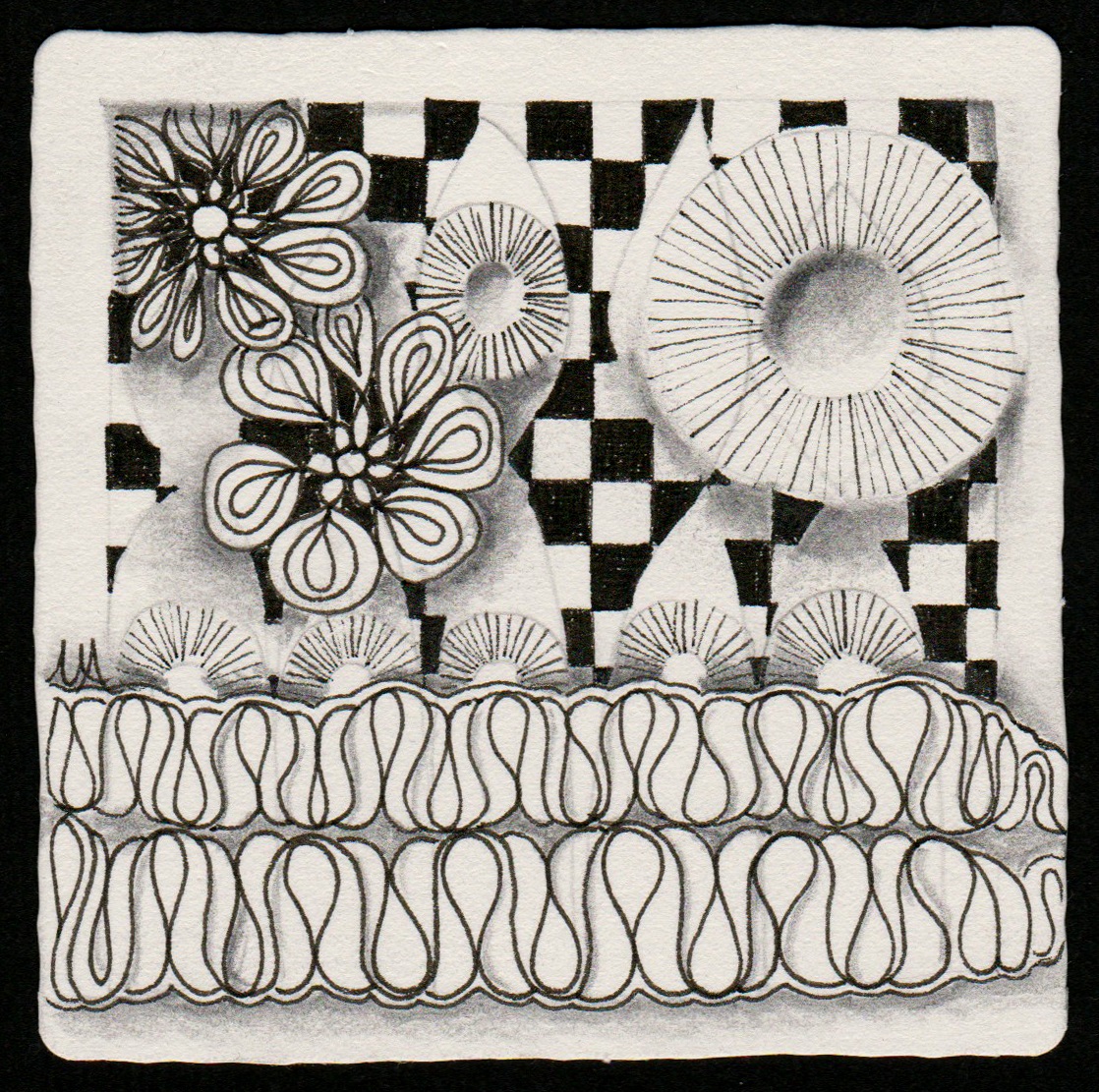 Tickled To Tangle: "It's a String Thing" #260 Happy 5th Birthday Tiles