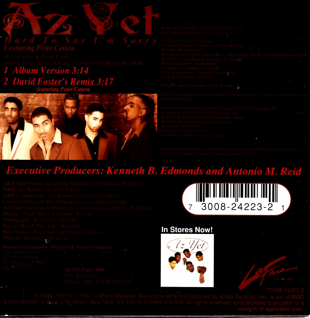 highest level of music: Az Yet Feat. Peter Cetera-CDS-1995